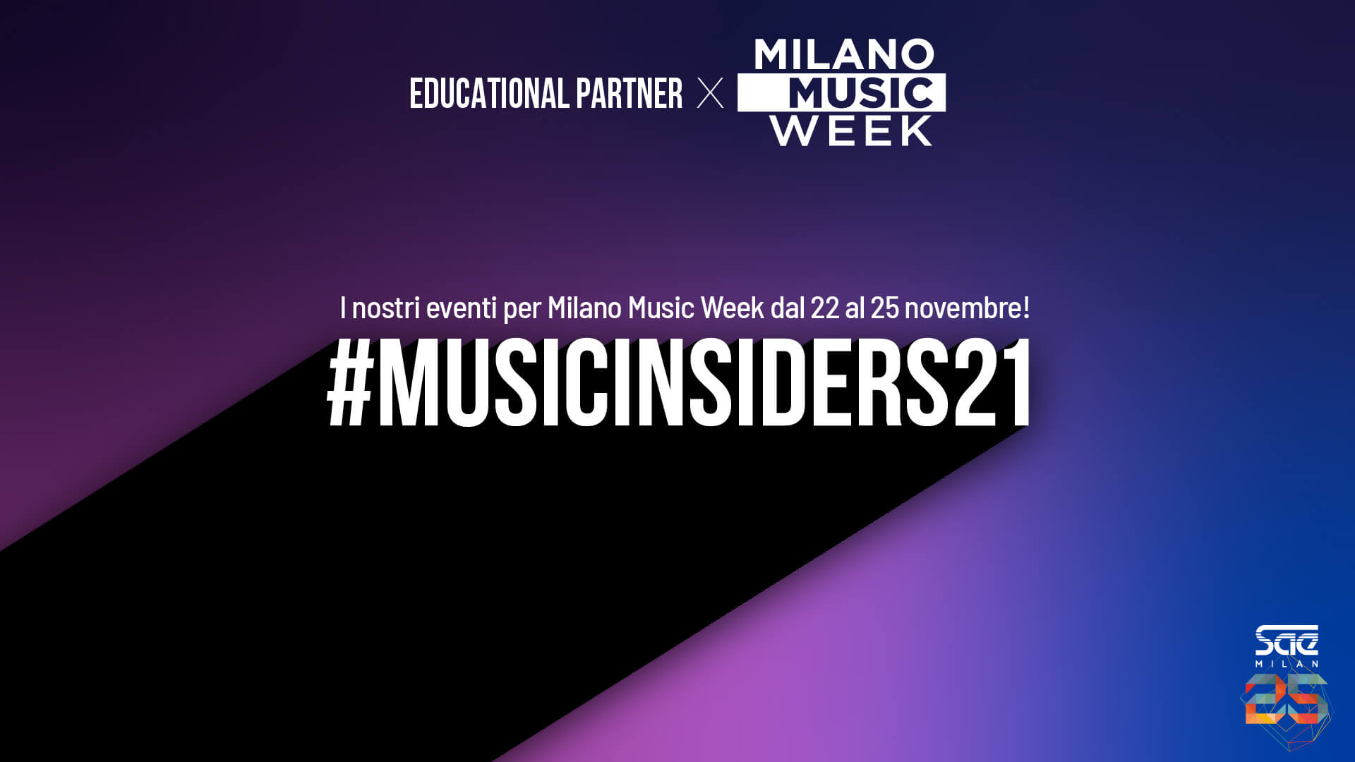 MILANO MUSIC WEEK 2021: SAE INSTITUTE MILANO È EDUCATIONAL PARTNER ...